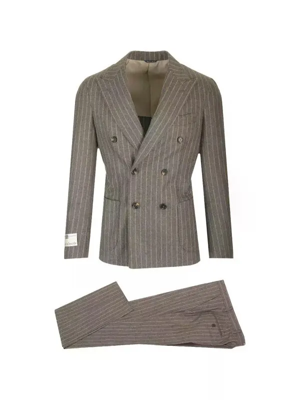 AL DUCA D’AOSTA 1902 Double-breasted Pinstripe Suit