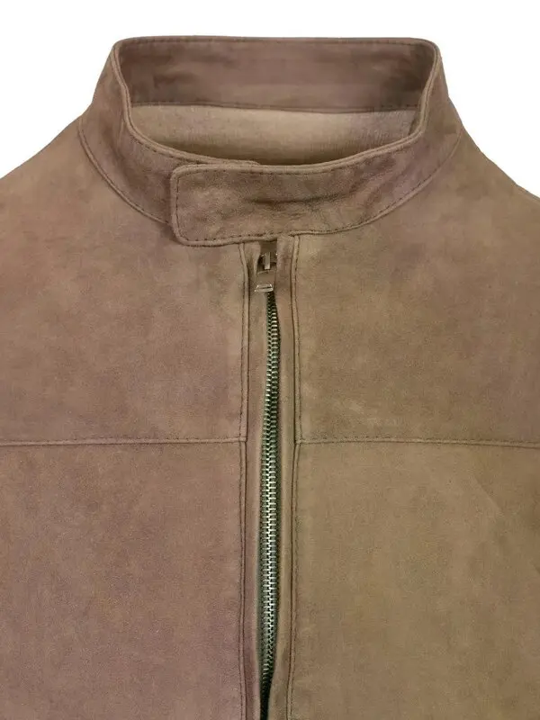 AL DUCA D’AOSTA 1902 Suede And Knit Zip-up Jacket