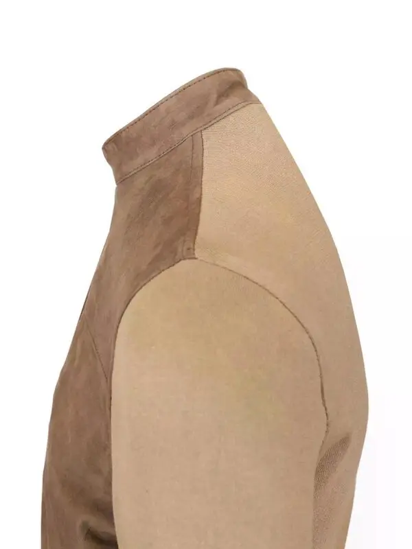 AL DUCA D’AOSTA 1902 Suede And Knit Zip-up Jacket