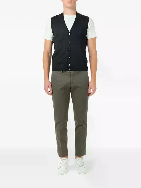 AL DUCA D’AOSTA 1902 V-neck Sleeveless Button-up Cardigan
