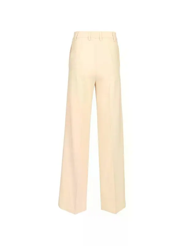 AL DUCA D’AOSTA 1902 Cream Stretch-cady Wide-leg Trousers