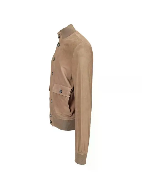 AL DUCA D’AOSTA 1902 Suede-finish High Neck Jacket