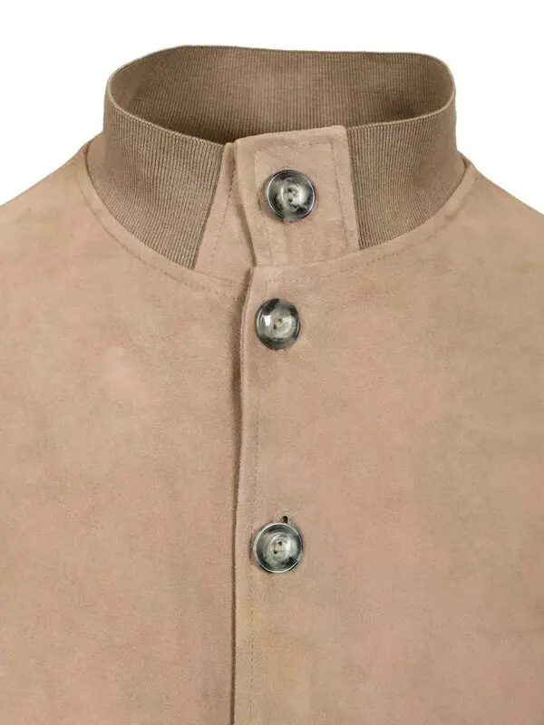 AL DUCA D’AOSTA 1902 Suede-finish High Neck Jacket