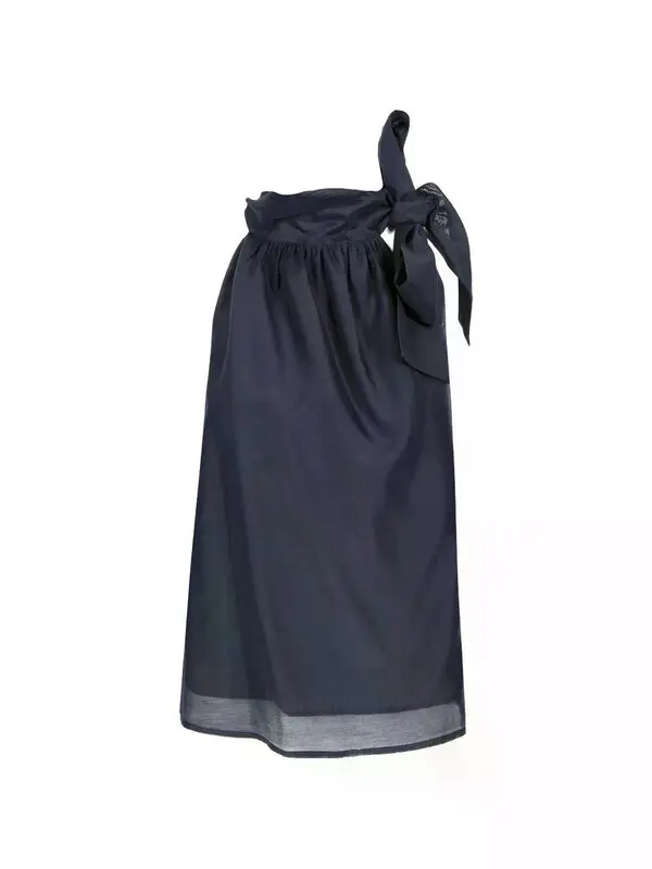AL DUCA D’AOSTA 1902 Bow Detail One-shoulder Sleeveless Top - Blue