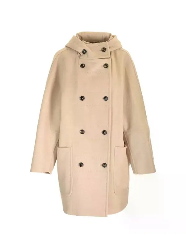 Max Mara Arturo Double-breasted Hooded Coat - Neutrals