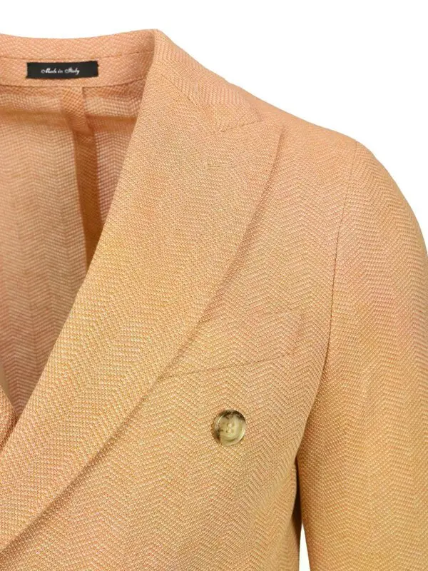 AL DUCA D’AOSTA 1902 Double-breasted Herringbone-weave Blazer
