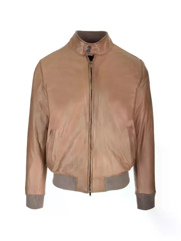 AL DUCA D’AOSTA 1902 Padded Leather Zip-up Jacket