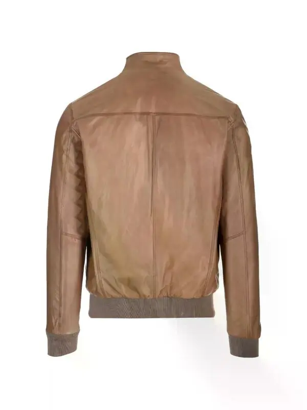 AL DUCA D’AOSTA 1902 Padded Leather Zip-up Jacket