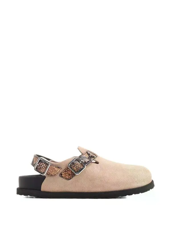 BIRKENSTOCK Tokio Cazador Snakeskin-effect Mules