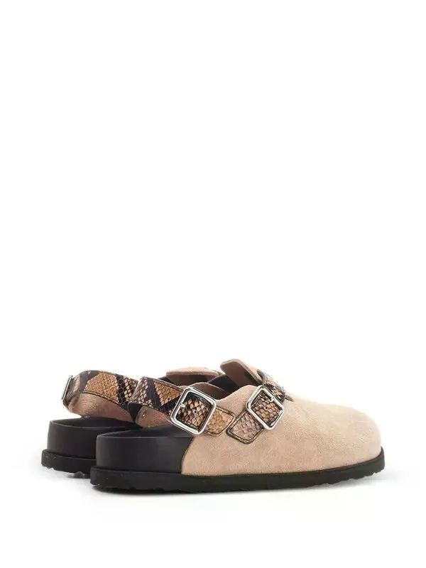 BIRKENSTOCK Tokio Cazador Snakeskin-effect Mules