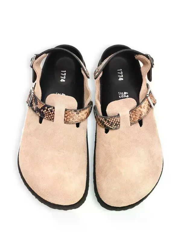BIRKENSTOCK Tokio Cazador Snakeskin-effect Mules
