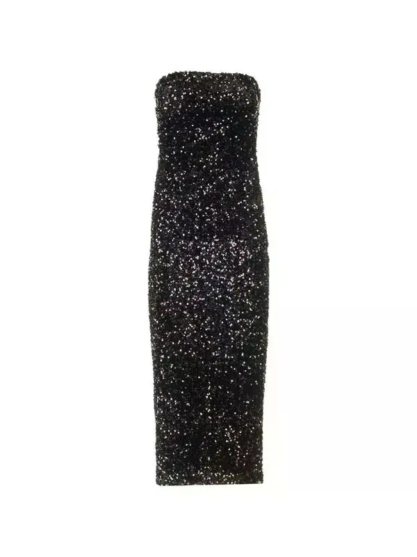 AL DUCA D’AOSTA 1902 Embellished Strapless Velvet Bustier Dress