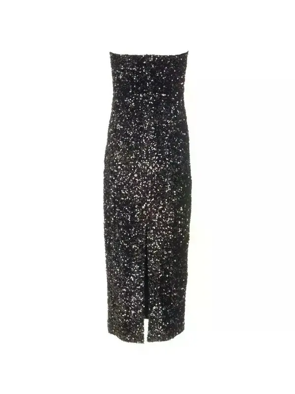 AL DUCA D’AOSTA 1902 Embellished Strapless Velvet Bustier Dress