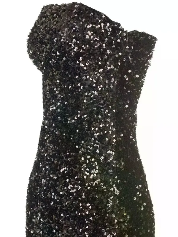 AL DUCA D’AOSTA 1902 Embellished Strapless Velvet Bustier Dress