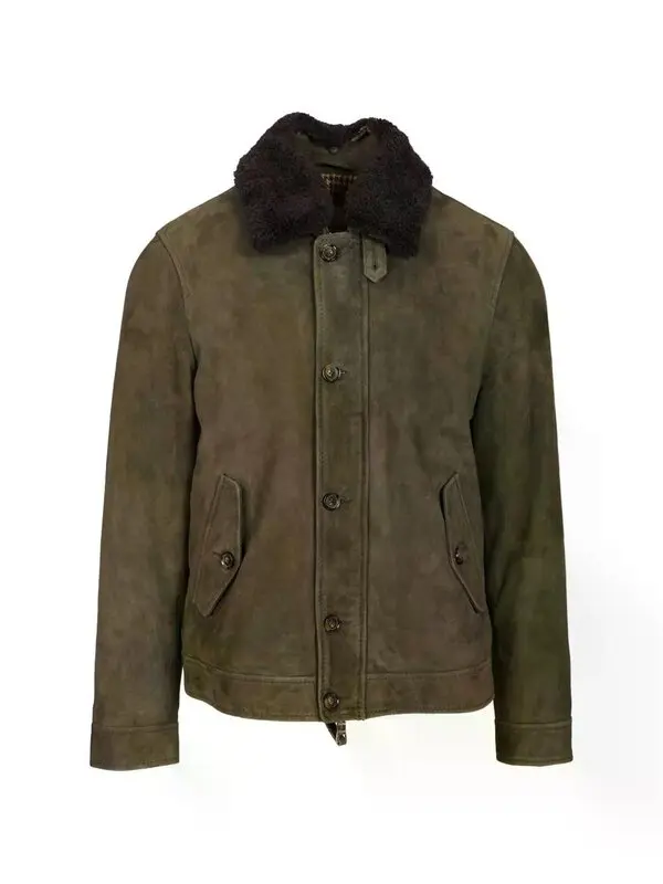 AL DUCA D’AOSTA 1902 Suede Shearling Collar Jacket