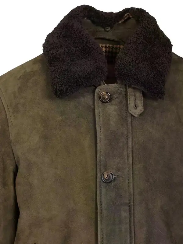 AL DUCA D’AOSTA 1902 Suede Shearling Collar Jacket