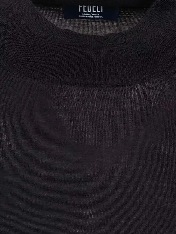 Fedeli Virgin Wool Mock Neck Sweater
