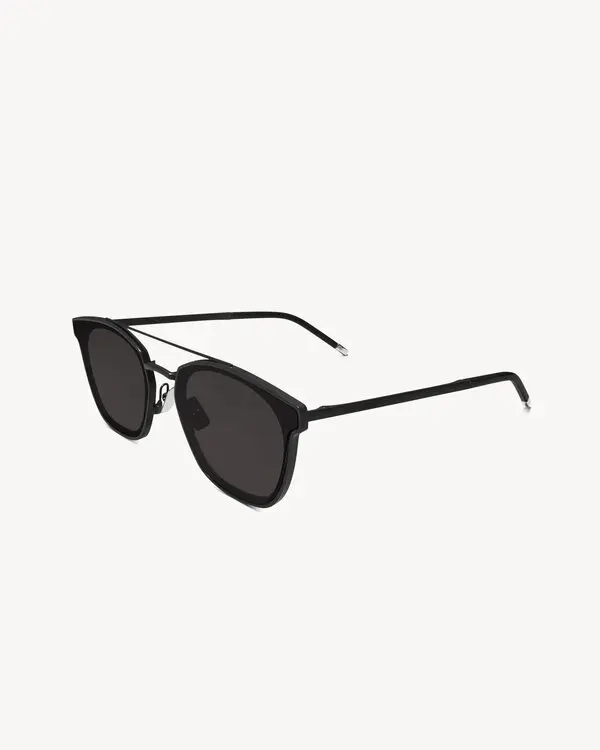 Saint Laurent Classic Sl 28 Metal Sunglasses - Mat Black