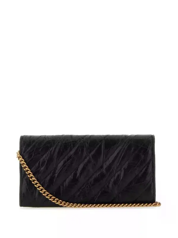 Balenciaga Logo-plaque Quilted Wallet