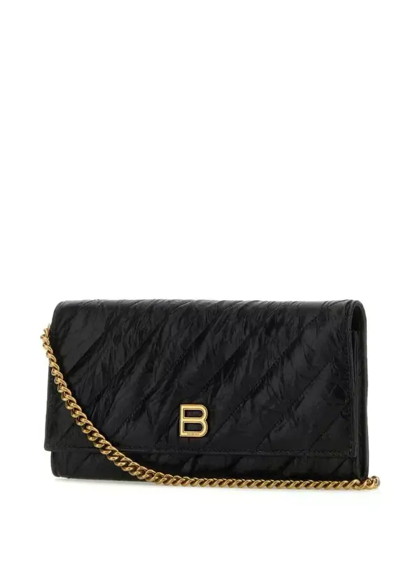Balenciaga Logo-plaque Quilted Wallet