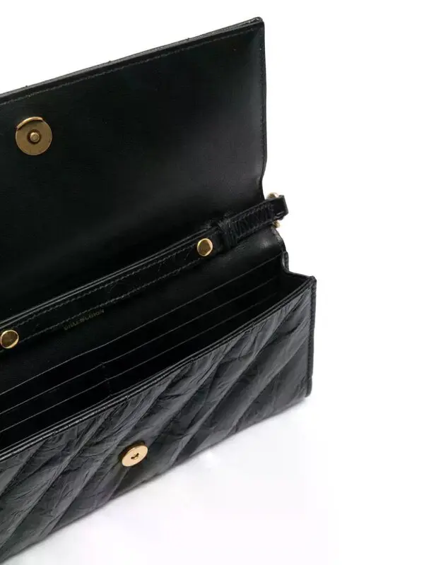 Balenciaga Logo-plaque Quilted Wallet