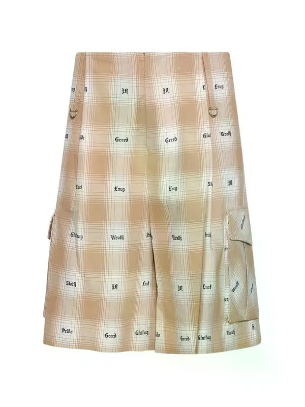 John Richmond Check Cargo Shorts