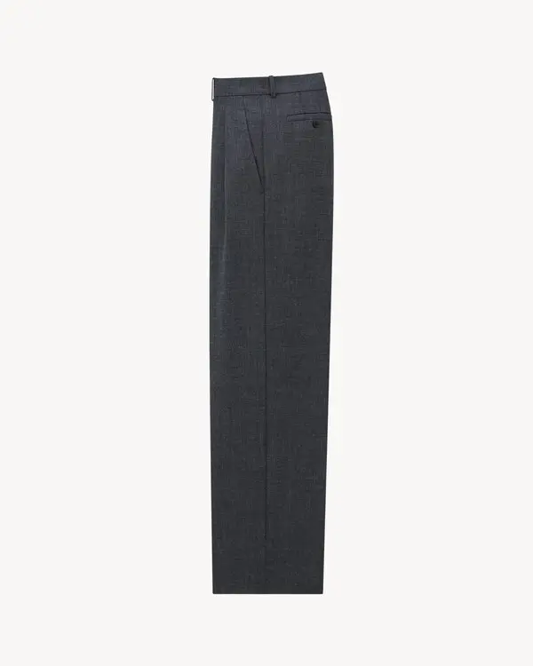 Saint Laurent Wool Chin Low-waisted Pants