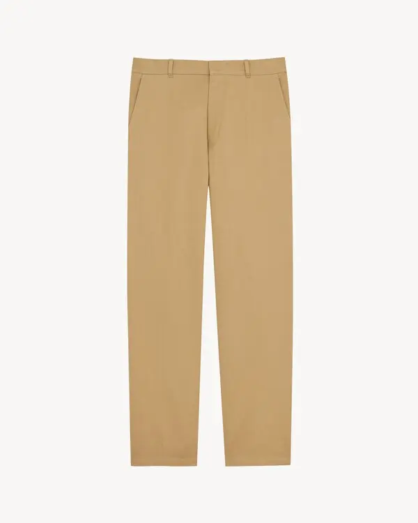Saint Laurent Chinos In Cotton Gabardine