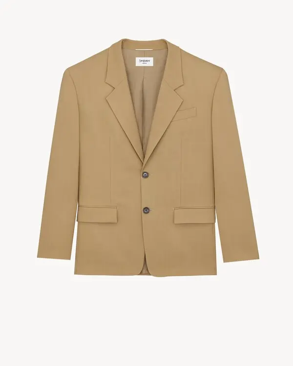 Saint Laurent Single-breasted Jacket In Wool And Mohair
