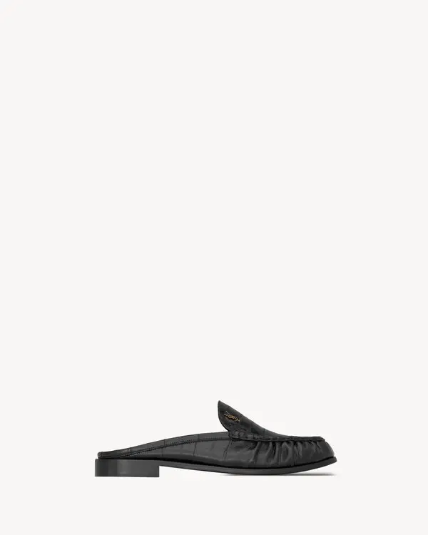 Saint Laurent Le Loafer Mules In Eel