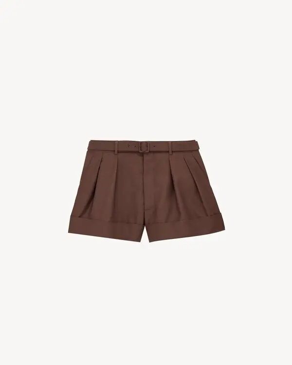 Saint Laurent Wool And Mohair Tailored Shorts