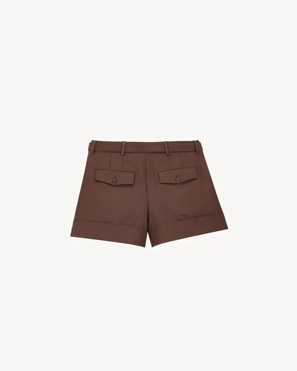 Saint Laurent Wool And Mohair Tailored Shorts