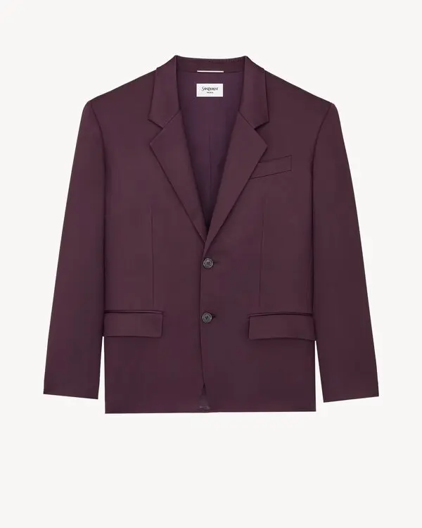 Saint Laurent Single-breasted Silk Satin Jacket