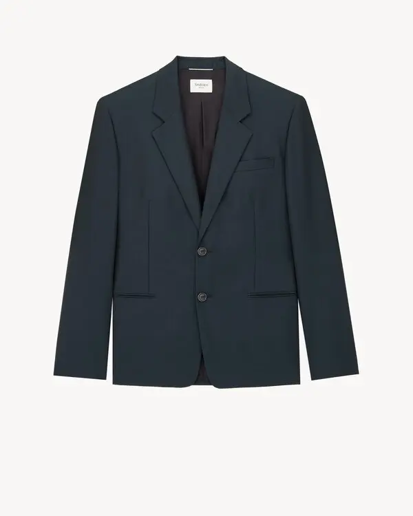 Saint Laurent Single-breasted Wool And Mohair Jacket