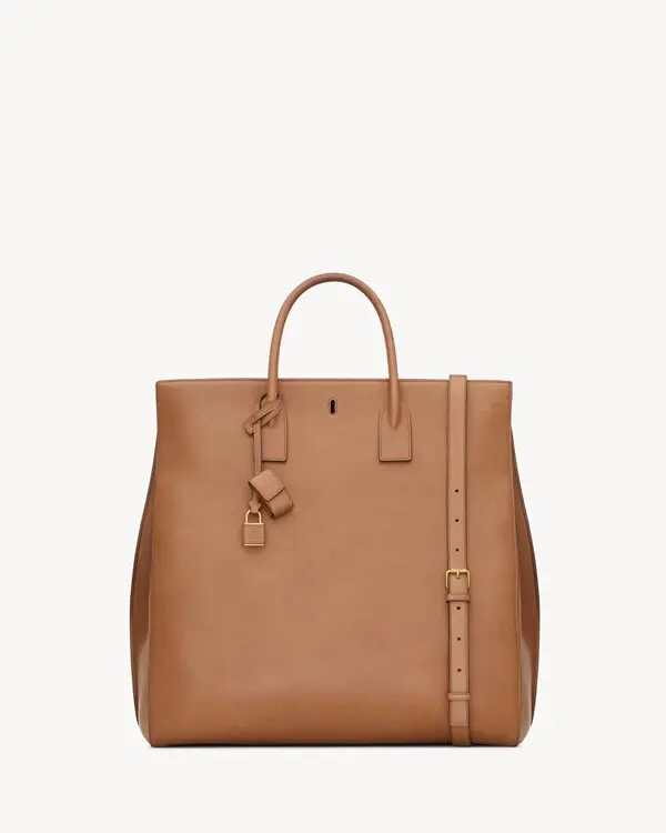 Saint Laurent Sac De Jour Large In Leather - Toasted Brown
