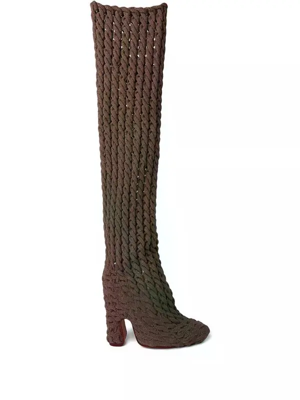 ISA BOULDER Knitted Over The Knee Boots