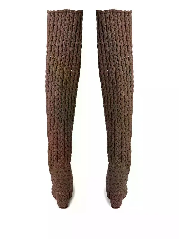 ISA BOULDER Knitted Over The Knee Boots