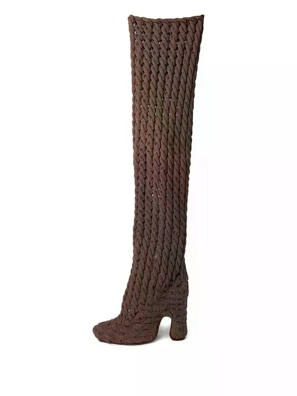 ISA BOULDER Knitted Over The Knee Boots