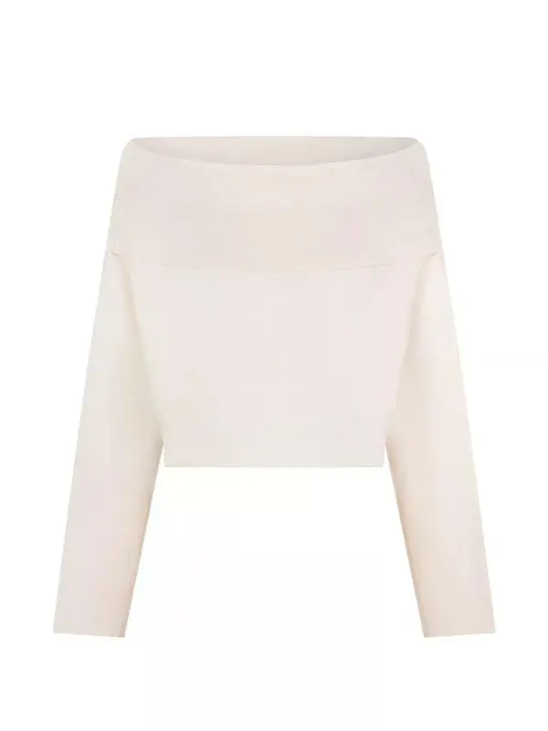 P.a.r.o.s.h Off-shoulder Cropped Sweater