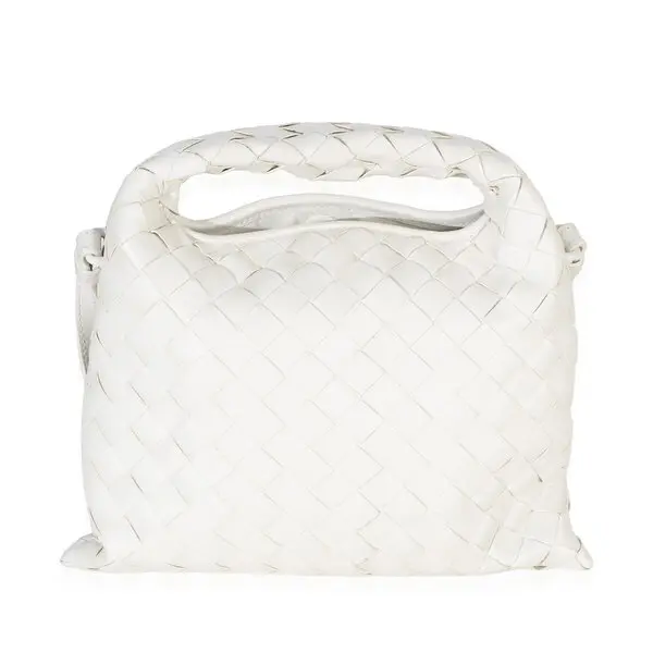 Bottega Veneta Off Nappa Intrecciato Hop Hobo - White