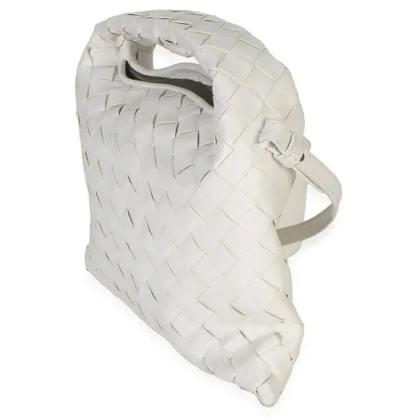 Bottega Veneta Nappa Intrecciato Hop Hobo - White
