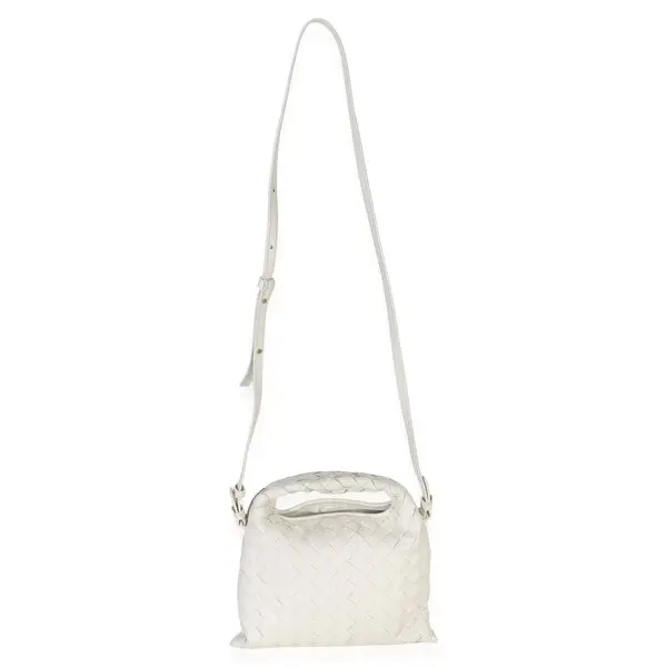 Bottega Veneta Nappa Intrecciato Hop Hobo - White