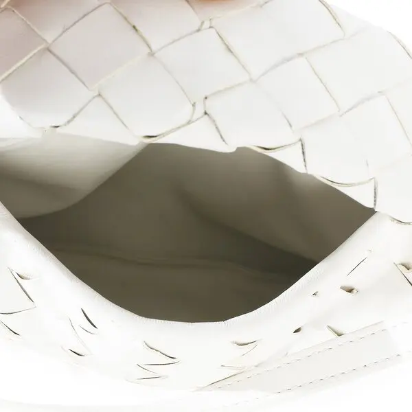 Bottega Veneta Nappa Intrecciato Hop Hobo - White