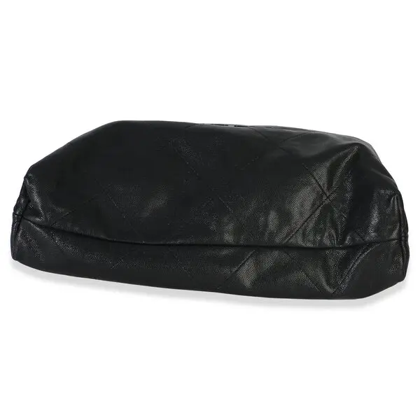 Chanel Quilted Caviar Hobo Bag - Black