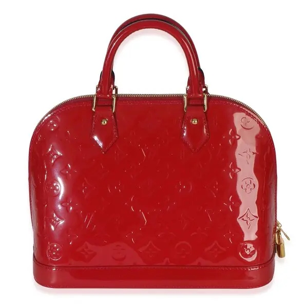 LOUIS VUITTON Monogram Vernis Alma Pm Top Handle Bag