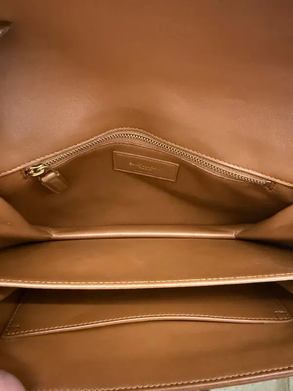 Saint Laurent Smooth Calfskin Le Maillon Satchel