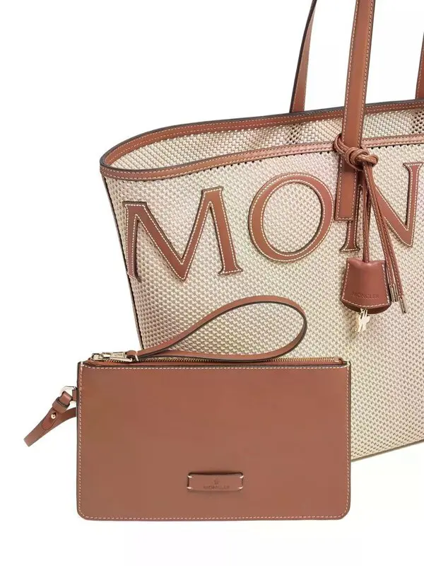 Moncler Logo Detail Tote Bag - Neutrals