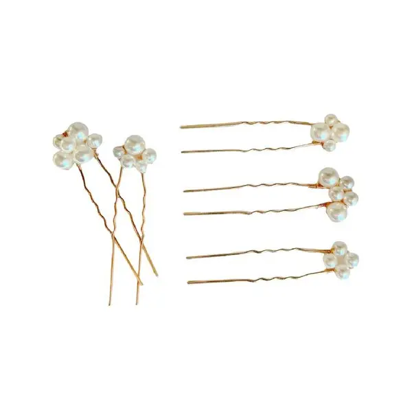 HEADBANDS OF HOPE Pearl U Pins - White
