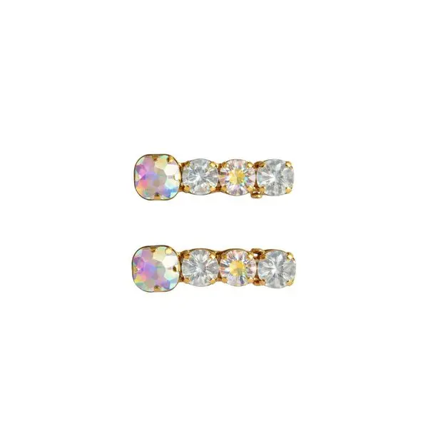 HEADBANDS OF HOPE Crystal Small Barrette Hair Clip - White