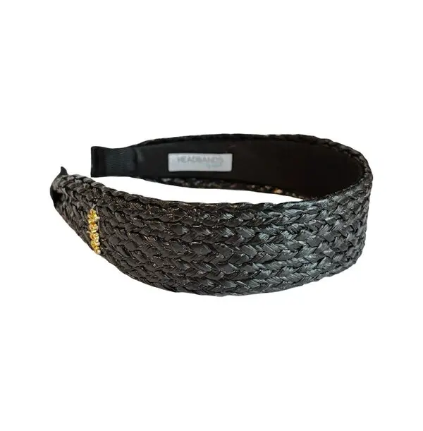 HEADBANDS OF HOPE Wide Woven Headband - Black